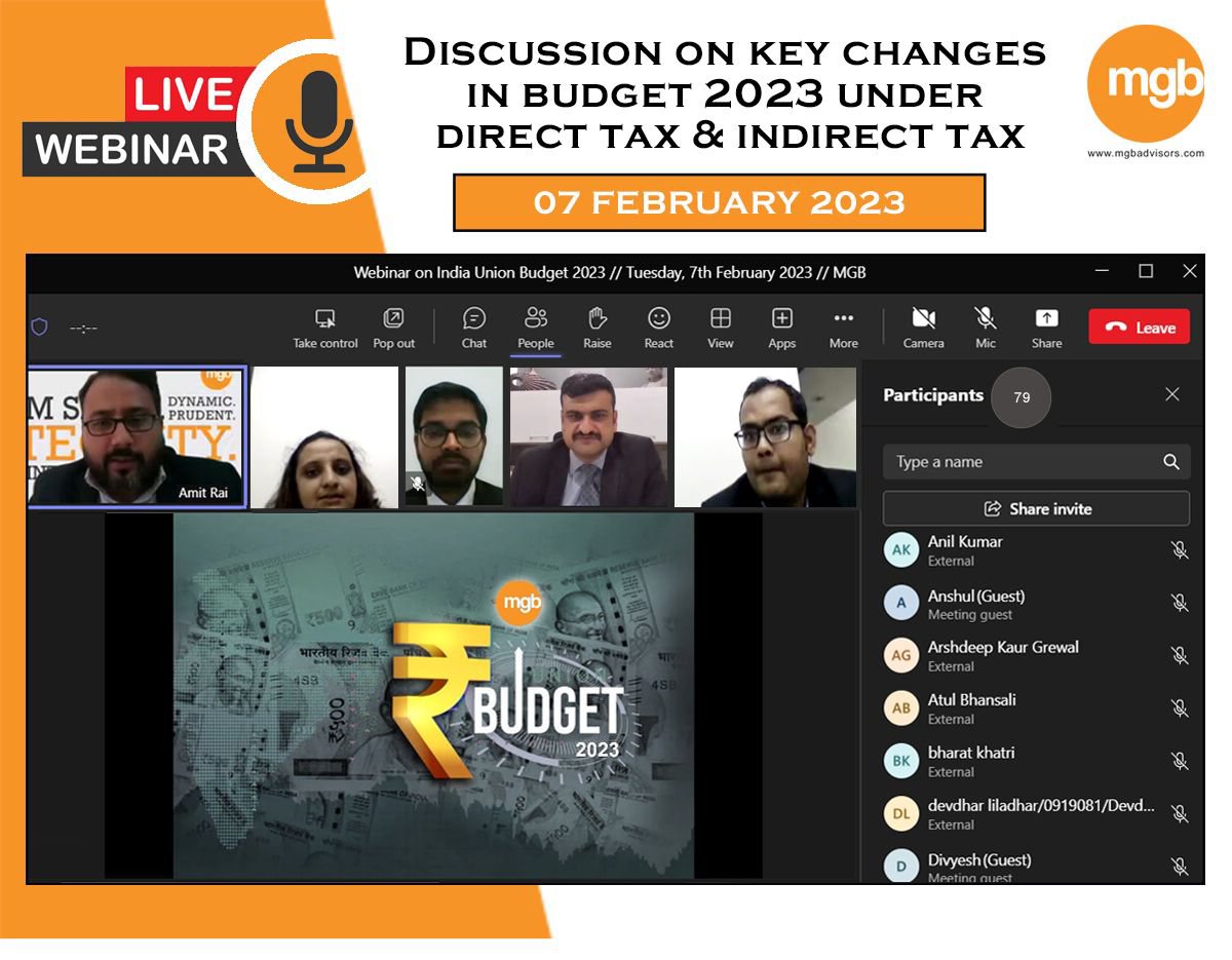 Discussion On Key Changes In Budget 2023 Under Direct Tax & Indirect ...